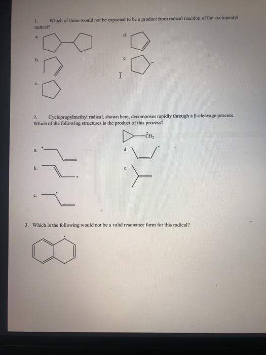 Solved please answer 1). which of these would not be | Chegg.com