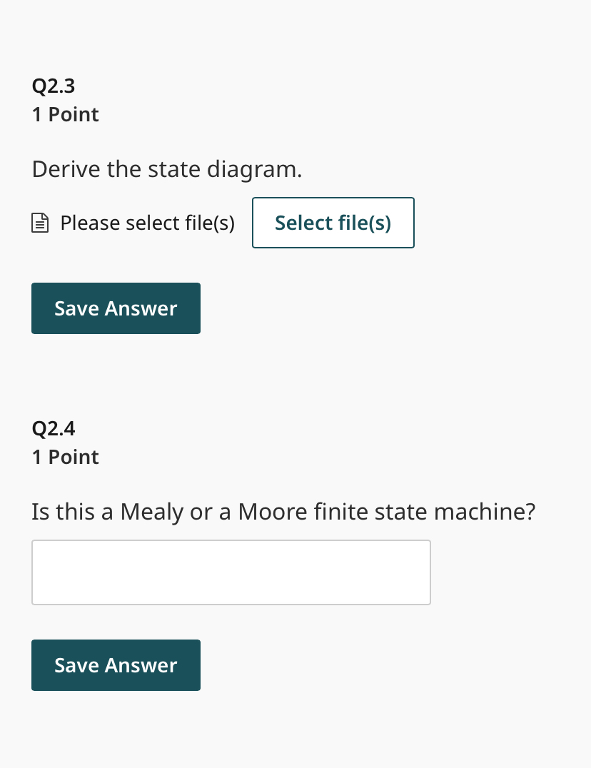 Solved Q24 ﻿PointsA sequential circuit with two clocked | Chegg.com