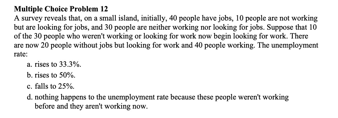 Solved Multiple Choice Problem 12A survey reveals that, on a | Chegg.com