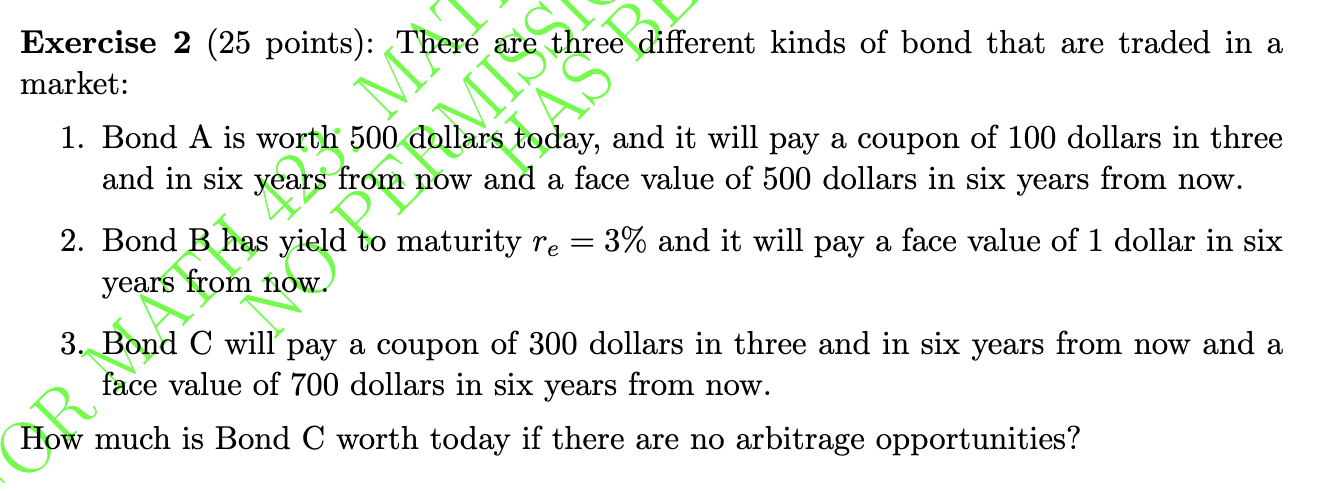 Solved Exercise 2 ( 25 ﻿points): There are three different | Chegg.com