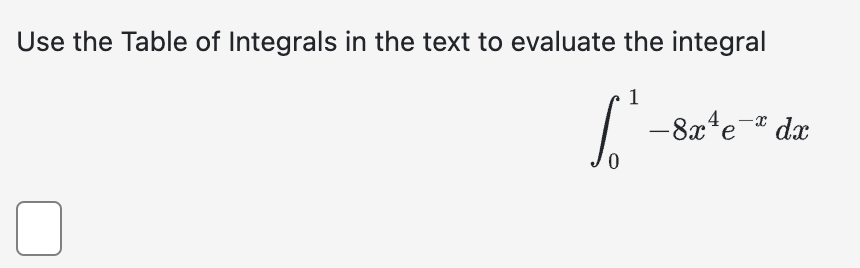 Solved Use the Table of Integrals in the text to evaluate | Chegg.com