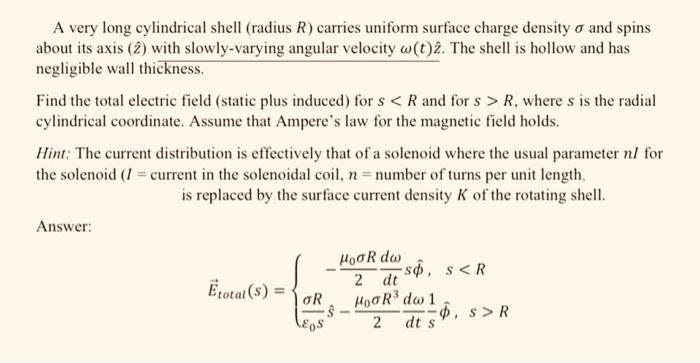 Solved Electromagnetism question - Please solve the | Chegg.com