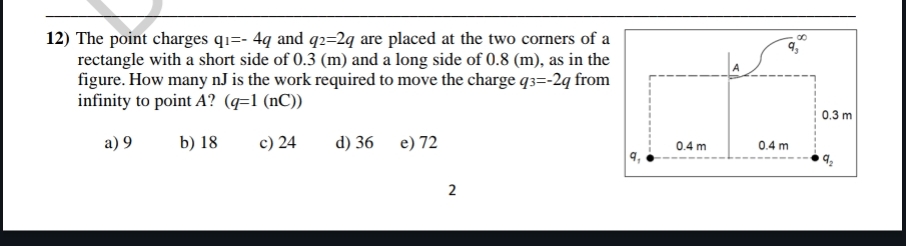 Solved The point charges q1=-4q ﻿and q2=2q ﻿are placed at | Chegg.com