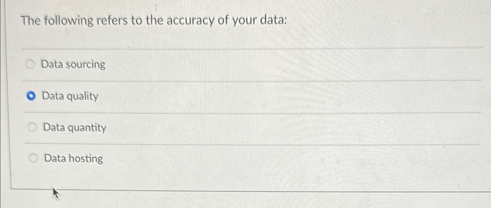 Solved The following refers to the accuracy of your | Chegg.com
