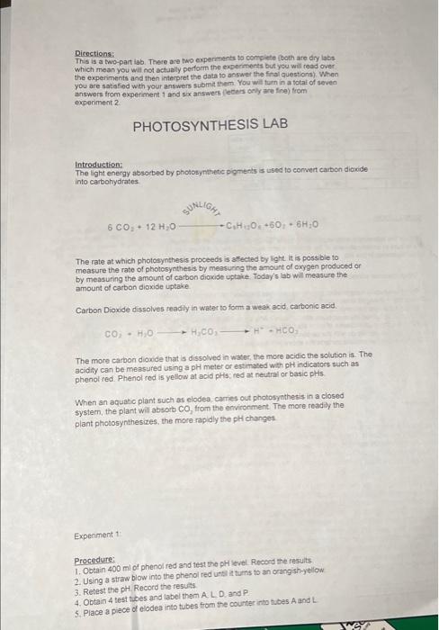 Solved Directions: This is a two-part lab. There are two | Chegg.com