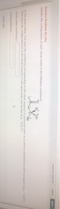 Solved PRINTER VERSION HACK NEXT Practice Problem 05.39a | Chegg.com