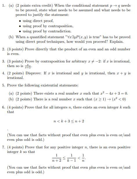 (a) (2 ﻿points extra credit) ﻿When the conditional | Chegg.com