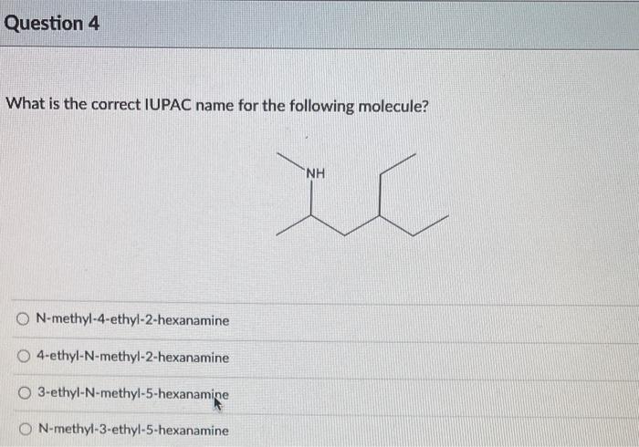 Solved What is the correct IUPAC name for the following | Chegg.com