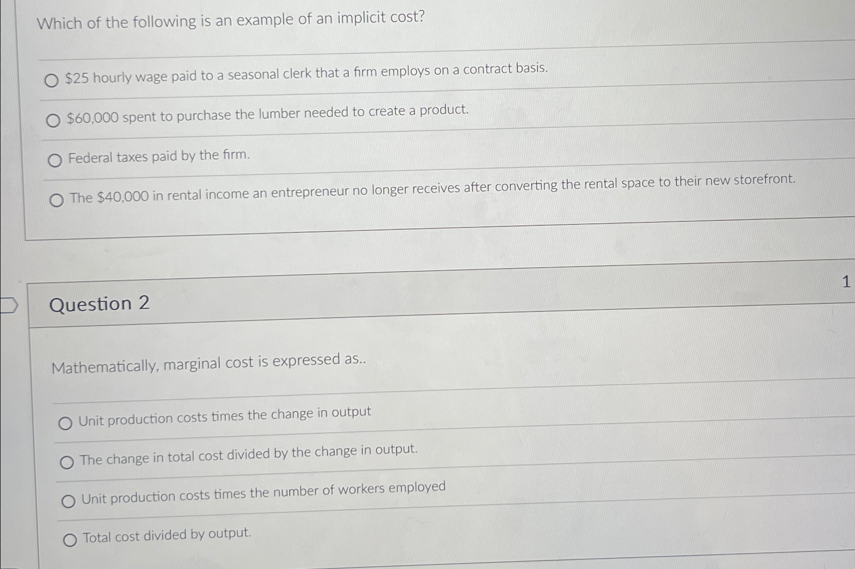 Solved Which of the following is an example of an implicit | Chegg.com