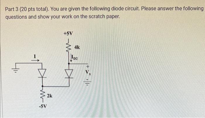 Solved Part 3 (20 pts total). You are given the following | Chegg.com