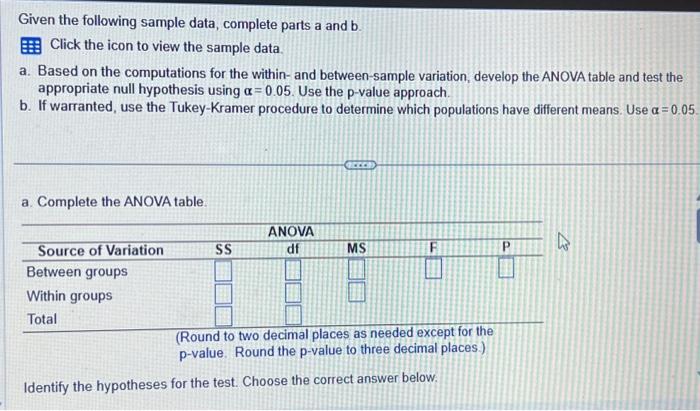 Solved If p-value , reject the null hypothesis. Otherwise, | Chegg.com