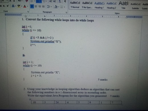 Solved int i=1; while (i