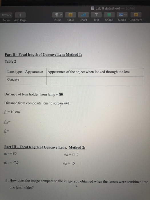 Solved Lab 9 datasheet Edited 125% Zoom Add Page Insert | Chegg.com