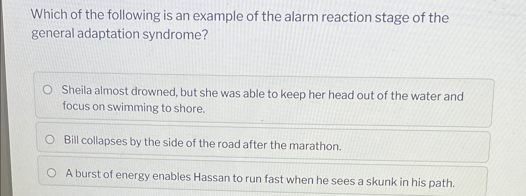 Solved Which of the following is an example of the alarm | Chegg.com
