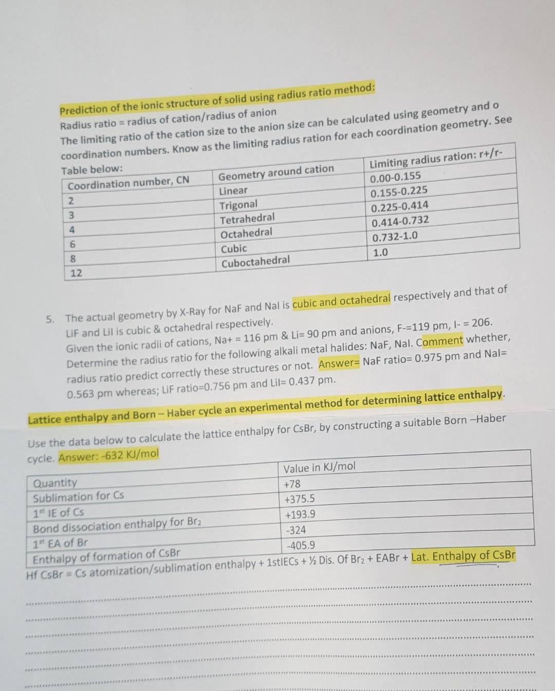 Solved Uctures Of Metals And Alloys Structure Of Ionic 