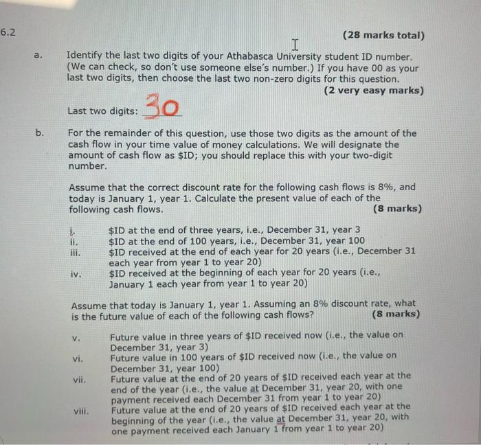 Solved (28 marks total) Identify the last two digits of your | Chegg.com