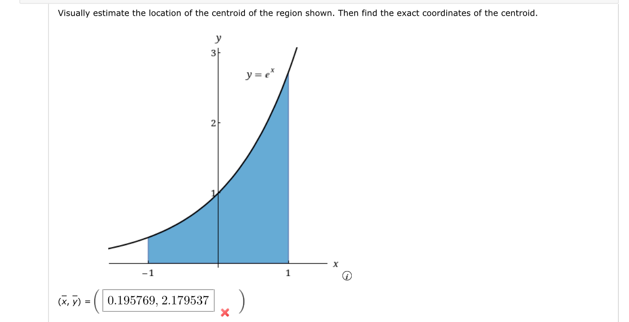 Solved Visually estimate the location of the centroid of the | Chegg.com