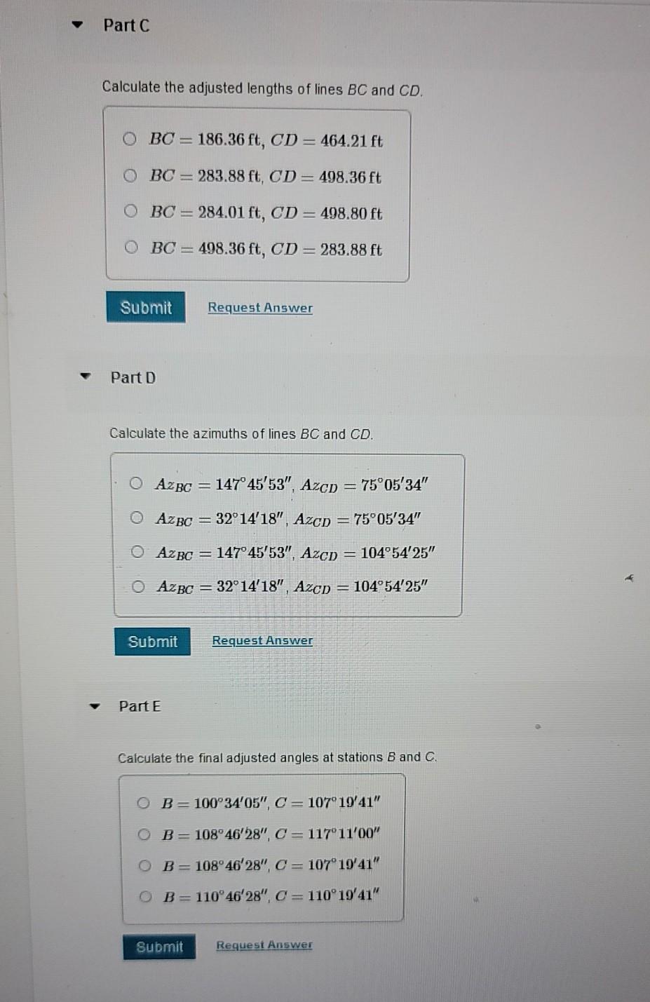 Solved Using the compass (Bowditch) rule, adjust the | Chegg.com