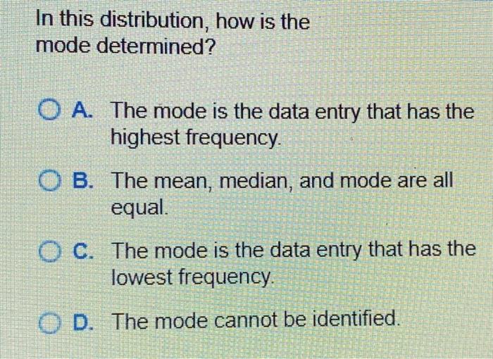 Solved The Letters Ab And C Are Marked On The Histogram 2355