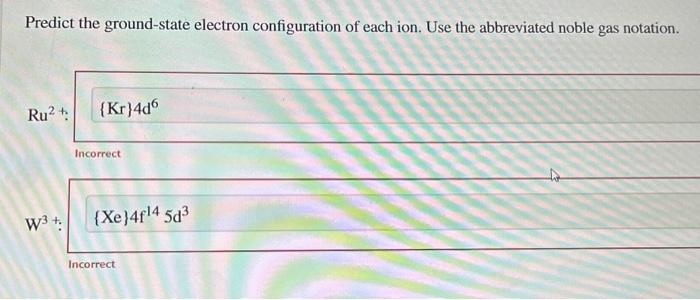 Solved Predict the ground-state electron configuration of | Chegg.com