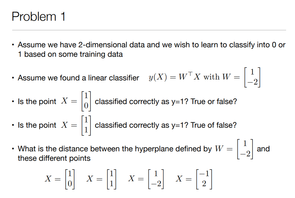 Solved Problem 1Assume we have 2-dimensional data and we | Chegg.com