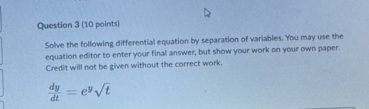 Question 3 (10 points)Solve the following | Chegg.com Question 3 (10 points)Solve the following | Chegg.com