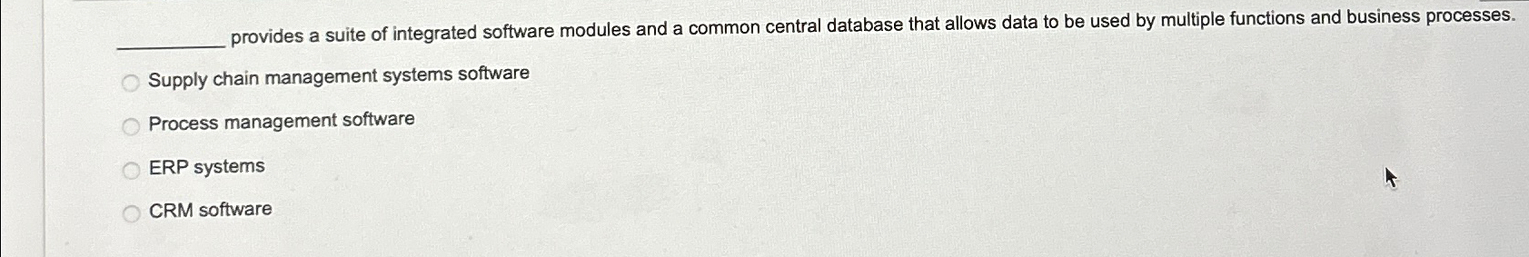 Solved provides a suite of integrated software modules and a | Chegg.com