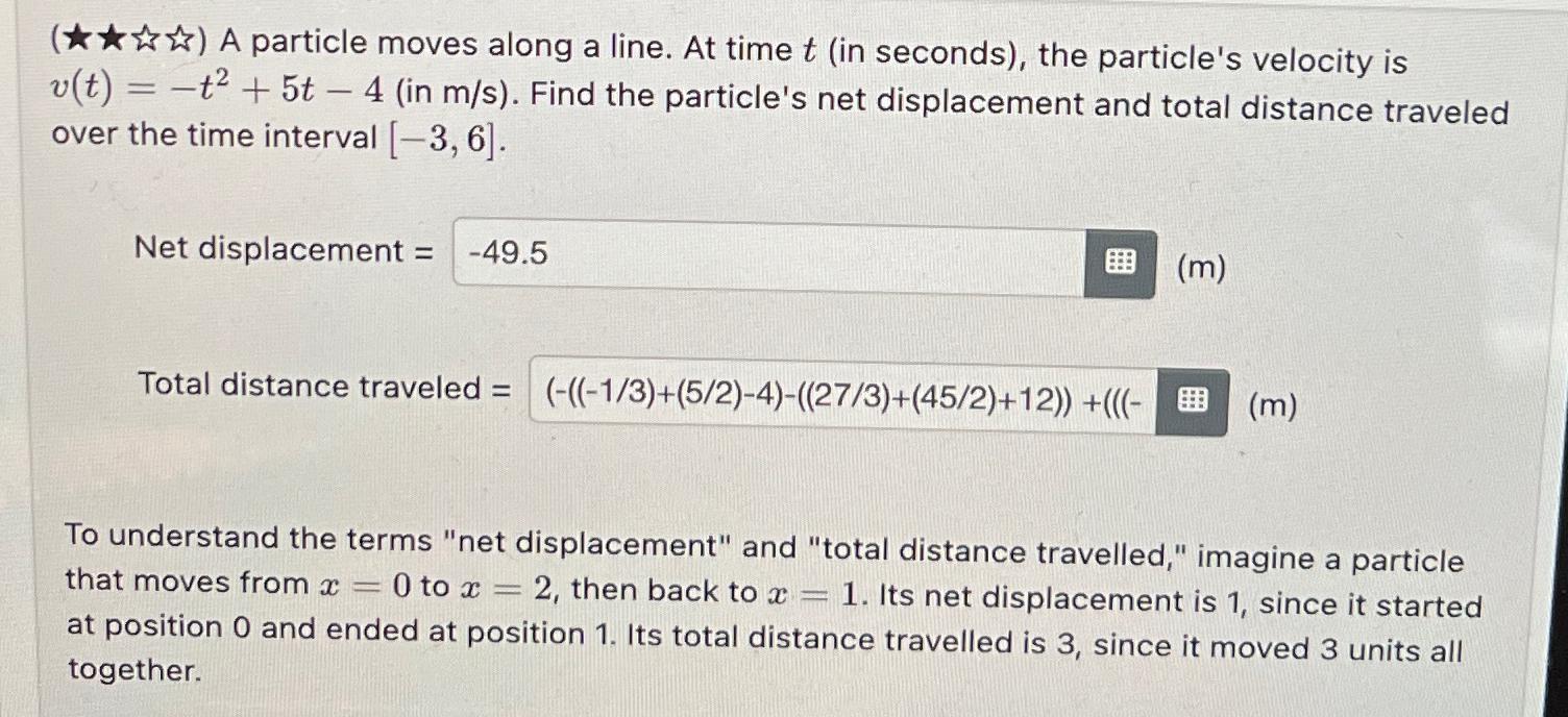 Solved ) ﻿A particle moves along a line. At time t (in | Chegg.com