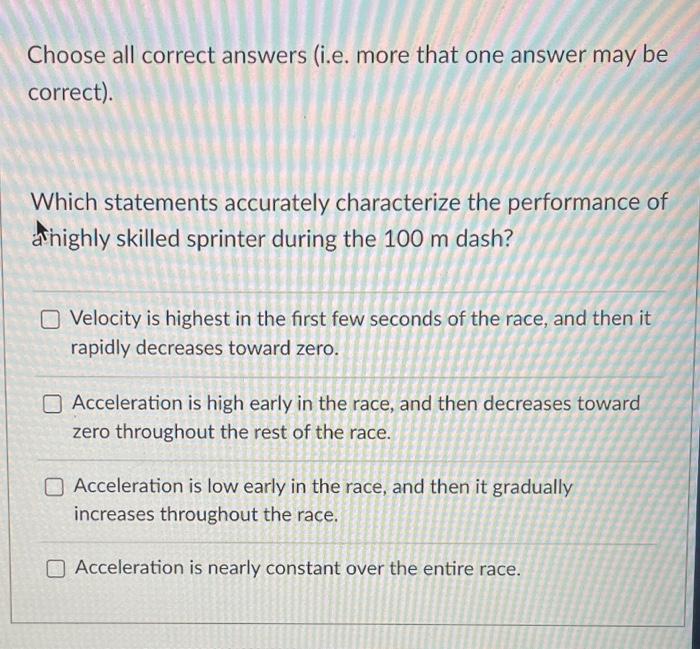 Solved Choose All Correct Answers I E More That One Answer