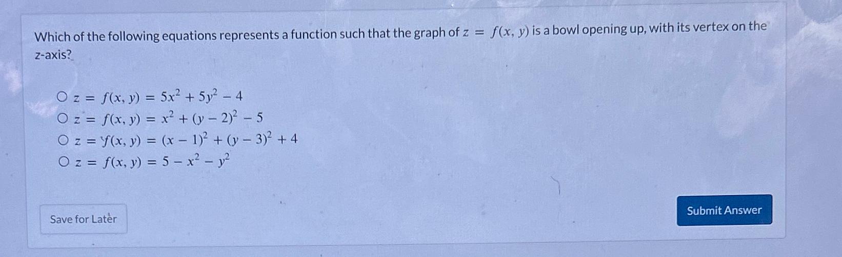 Solved Which of the following equations represents a | Chegg.com