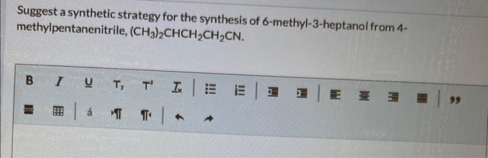 Solved Suggest a synthetic strategy for the synthesis of | Chegg.com