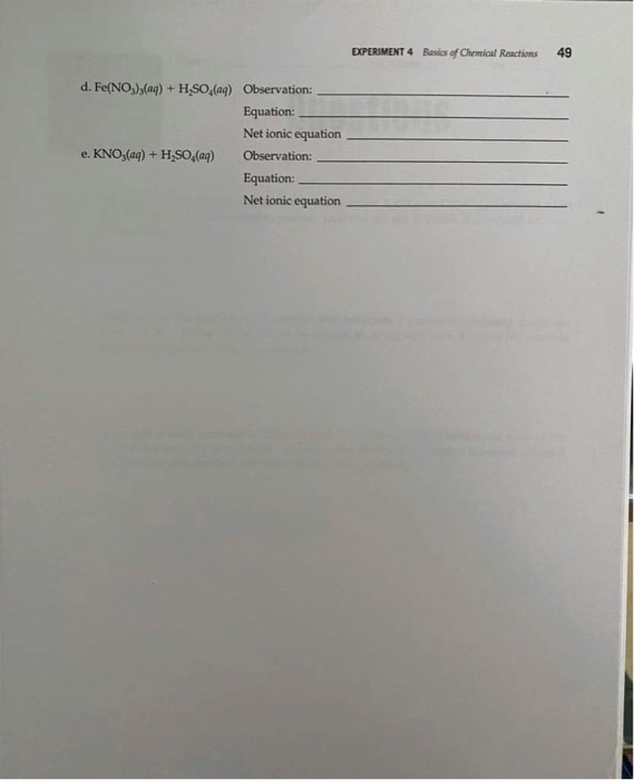 Solved EXERCISE 4 NAME LAB SECTION DATE Report Data and | Chegg.com