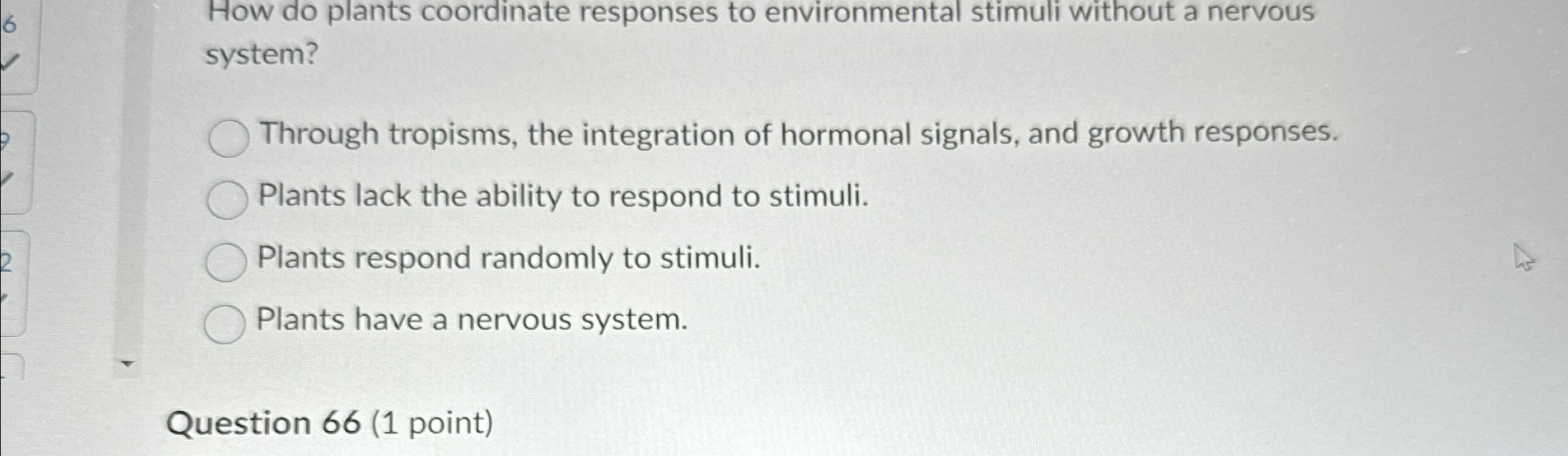 Solved How do plants coordinate responses to environmental | Chegg.com