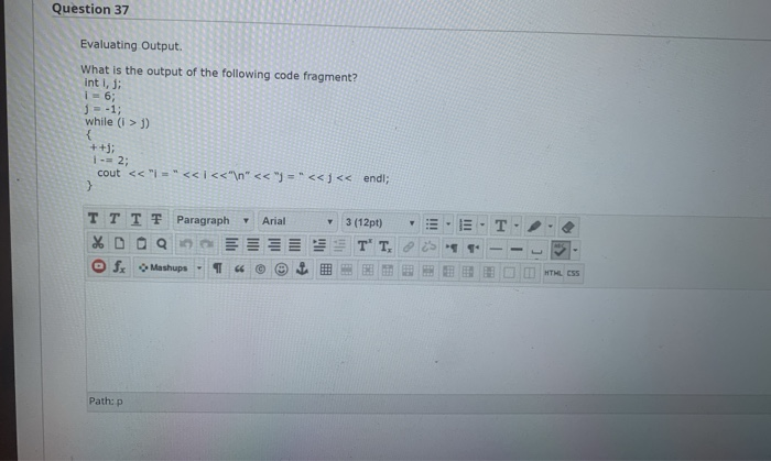 Solved Question 37 Evaluating Output What is the output of | Chegg.com