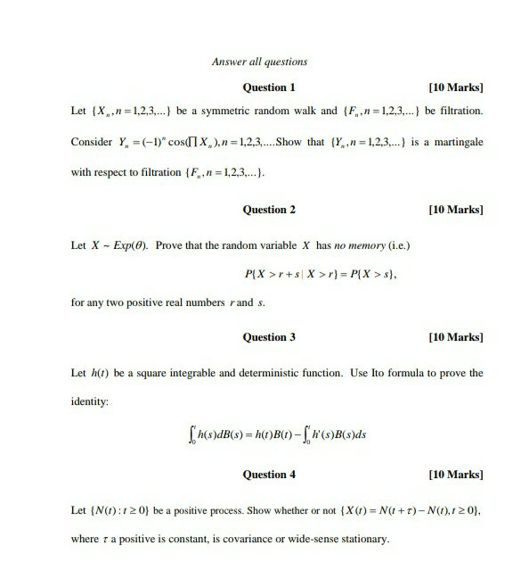 Solved Answer all questions Question 1 [10 Marks) Let {X, | Chegg.com Solved Answer all questions Question 1 [10 Marks) Let {X, | Chegg.com