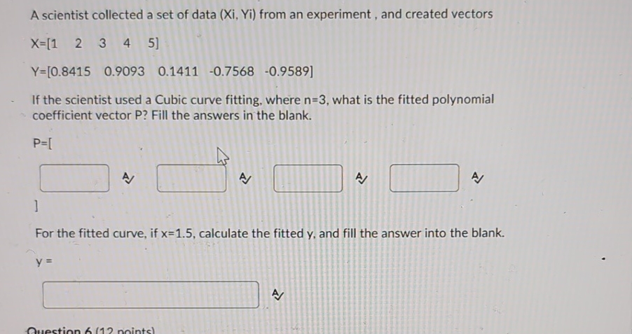 Solved A scientist collected a set of data (Xi, ﻿Yi) ﻿from | Chegg.com