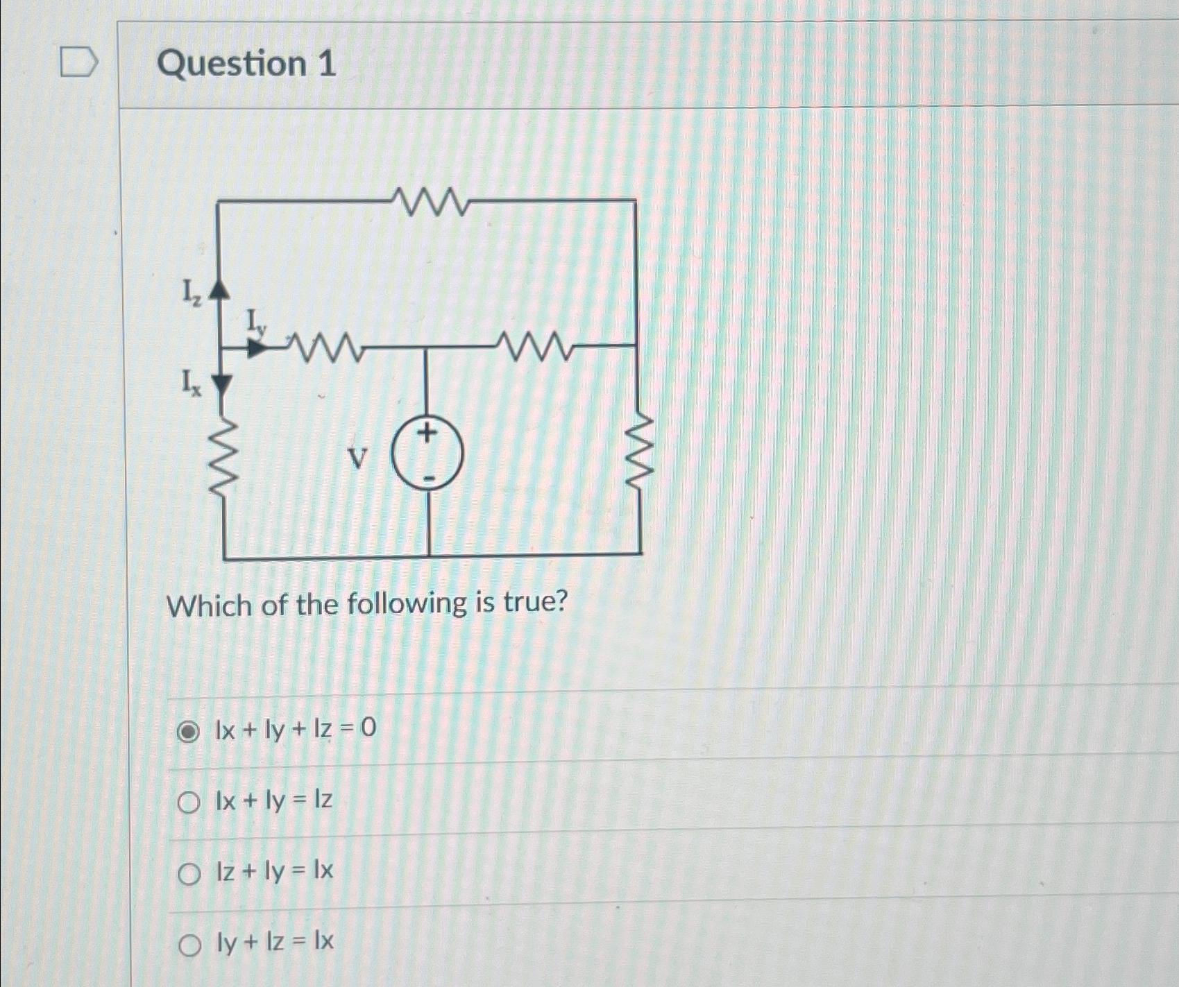 Solved Question 1Which of the following is | Chegg.com