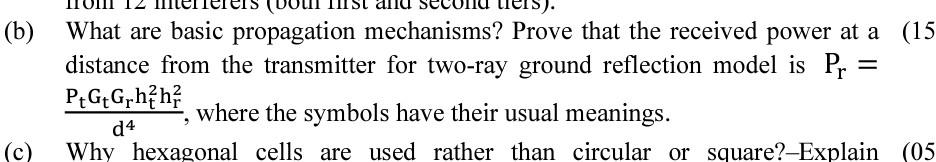 Solved What are basic propagation mechanisms? Prove that the | Chegg.com