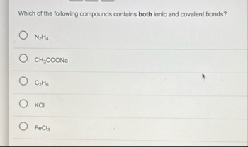 Solved Which of the following compounds contains both ionic | Chegg.com