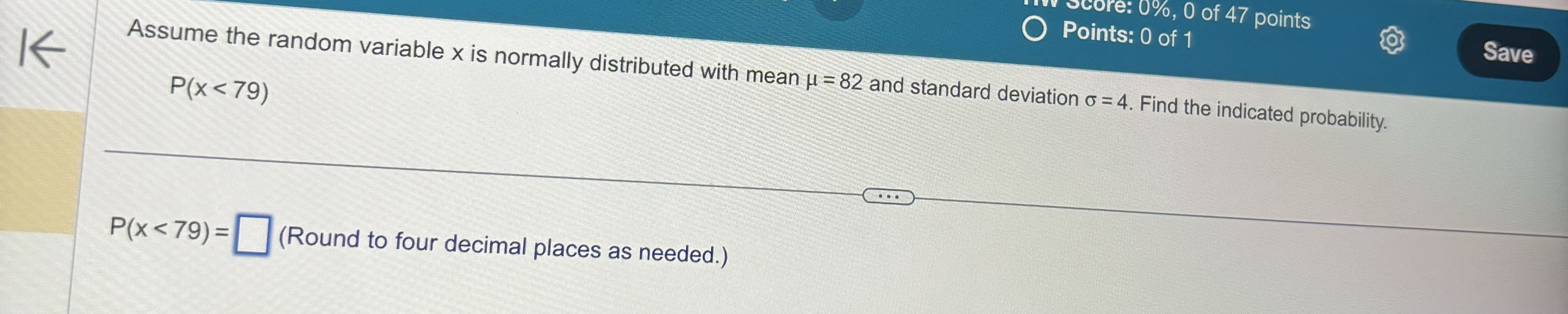 Solved Assume the random variable x ﻿is normally distributed | Chegg.com