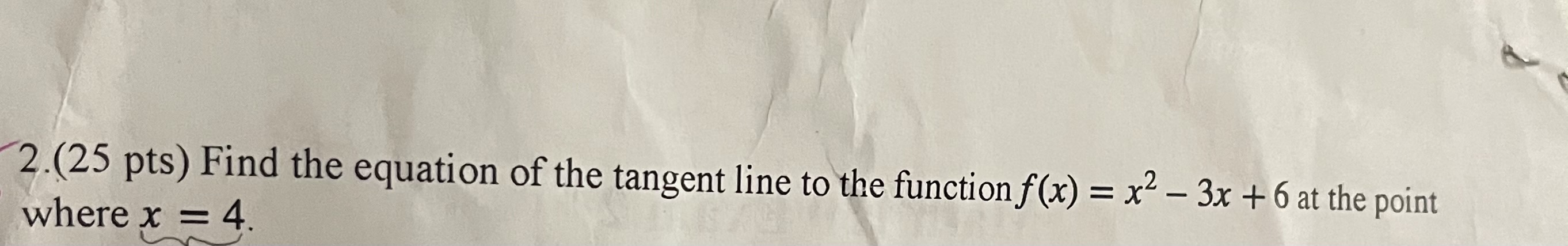 Solved Find the equation of the tangent line to the function | Chegg.com