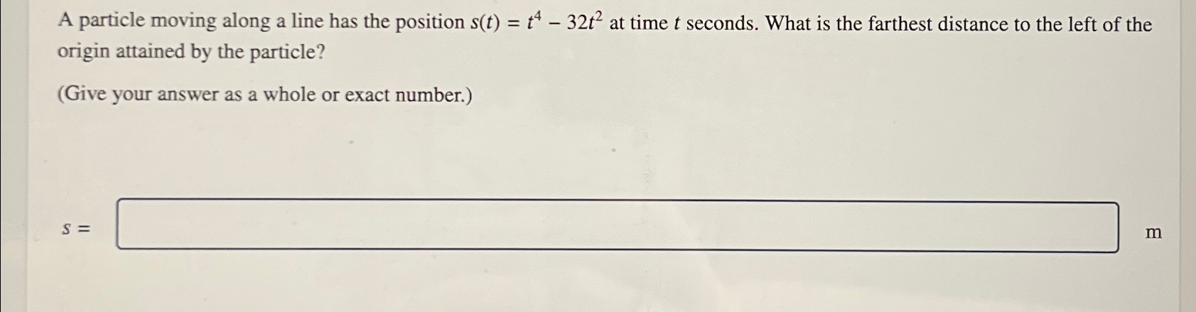 Solved A particle moving along a line has the position | Chegg.com