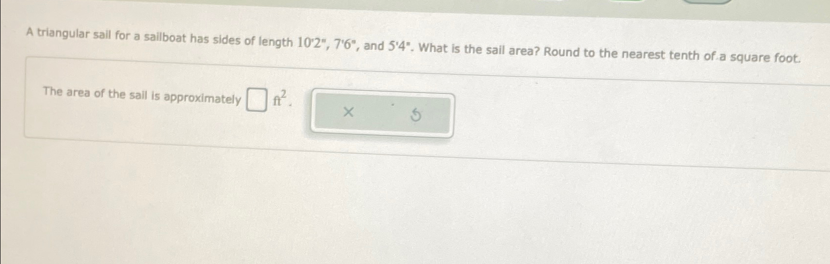 Solved A triangular sail for a sailboat has sides of length | Chegg.com