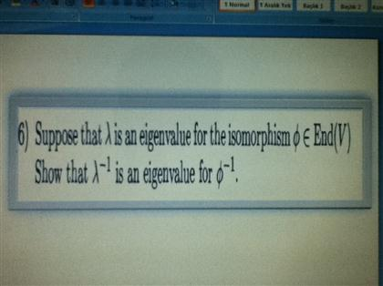 Solved Suppose that lambda is an eigenvalue for the | Chegg.com