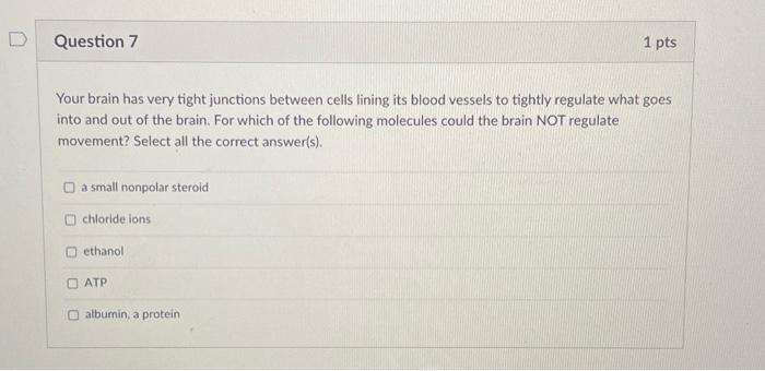 Solved Which of the following is an example of bulk flow? | Chegg.com