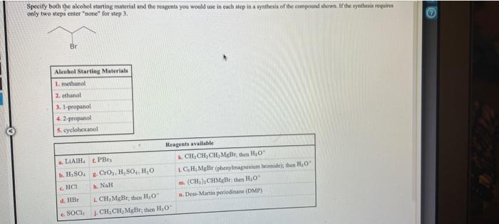 Solved (Review Topics] Specify the reagent you would use in | Chegg.com
