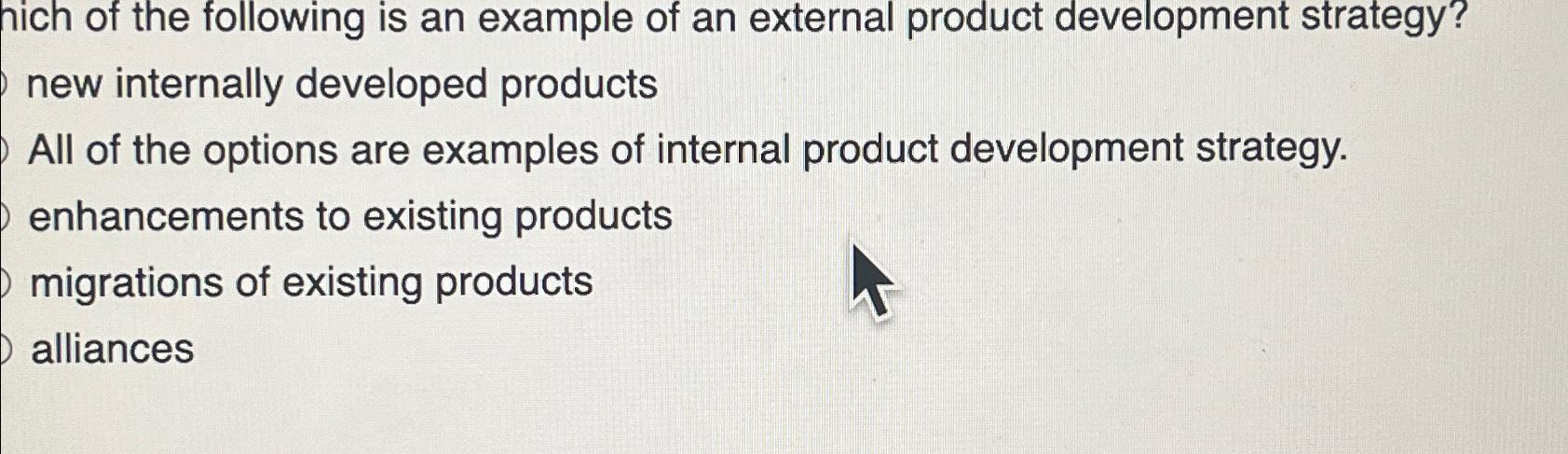 Solved hich of the following is an example of an external | Chegg.com