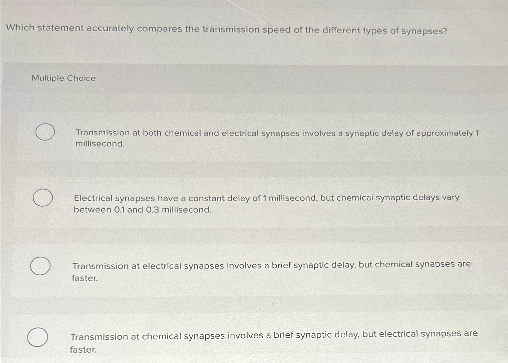 Solved Which statement accurately compares the transmission | Chegg.com