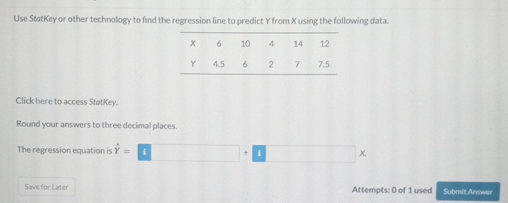Solved Use StatKey or other technology to find the | Chegg.com
