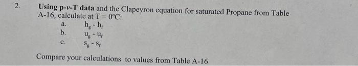 Using p-v-T data and the Clapeyron equation for | Chegg.com